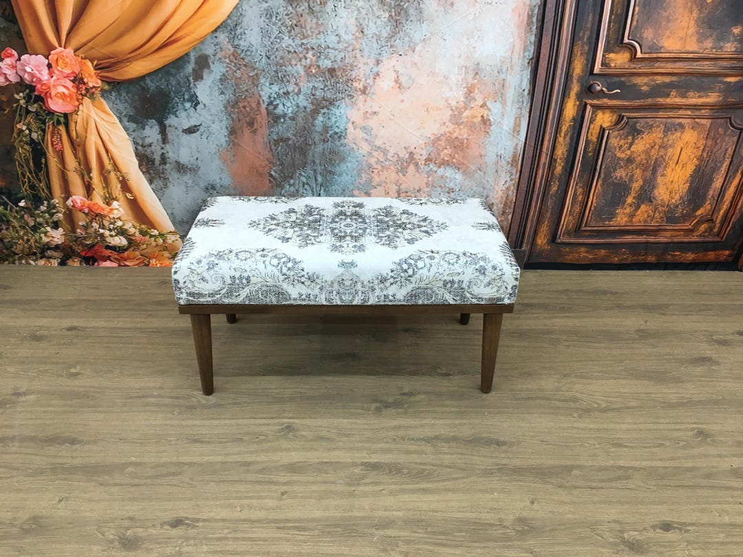 Boho Piano Bench, Living Room Bench, Coffee Table Bench, Upholstered ...