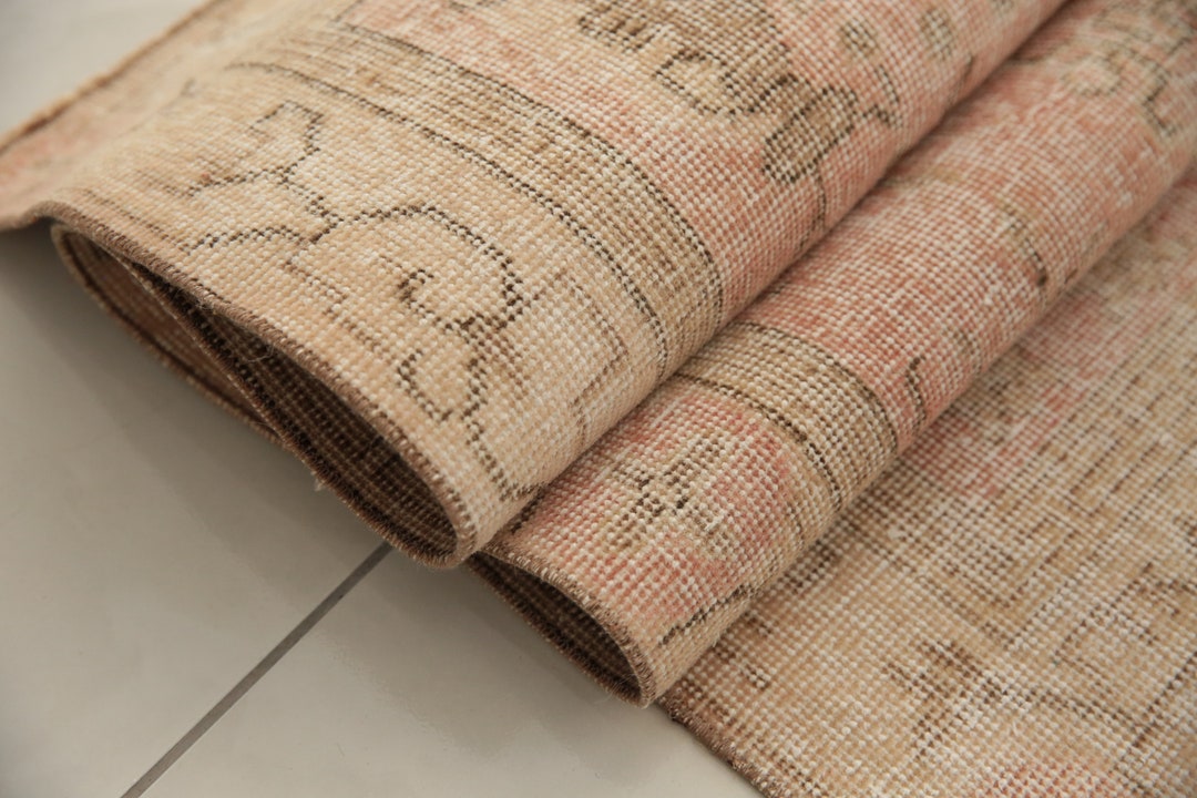 Turkish Wool Rug, Peach Color Rug, Gallery Rug, Stairway Rug ...