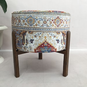 Footstool Pouf, Ottoman Stool, Dressing Table Stool, Bohemian Stool ...
