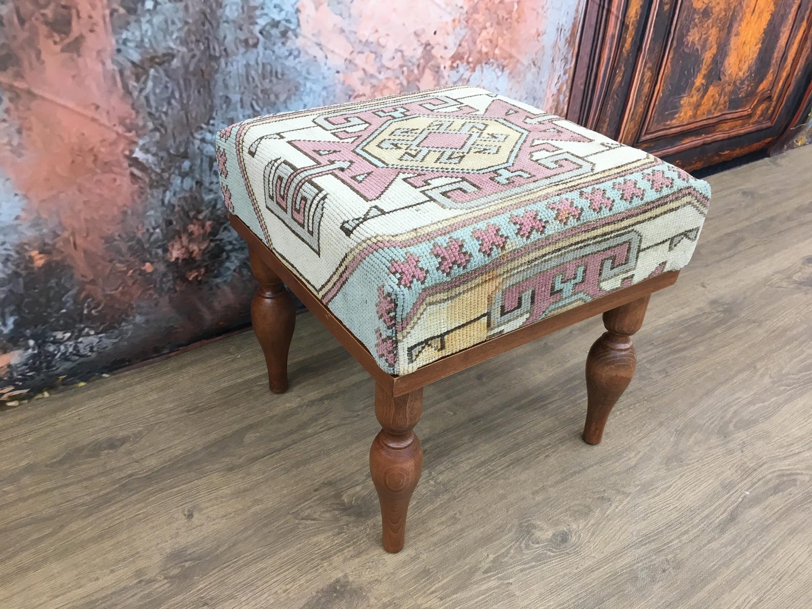 Bean Bag Bench, Vintage Rug Bench, Portable Bench, Fireside Bench ...