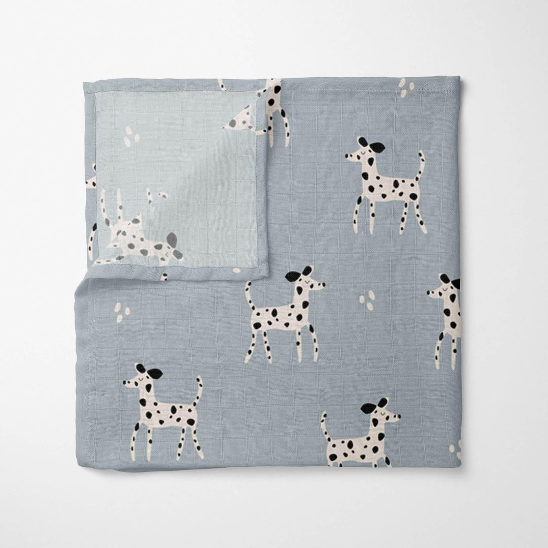 Dalmatians Organic Muslin Baby Swaddle Blanket – Soft GOTS Certified ...