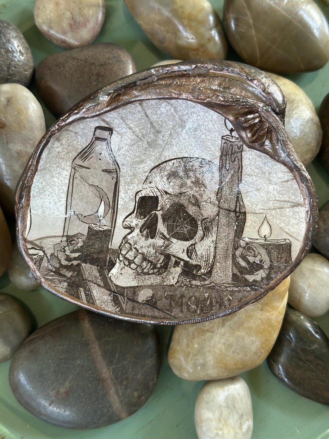 Large Halloween Skeleton Clam Shell Trinket Dish - Etsy