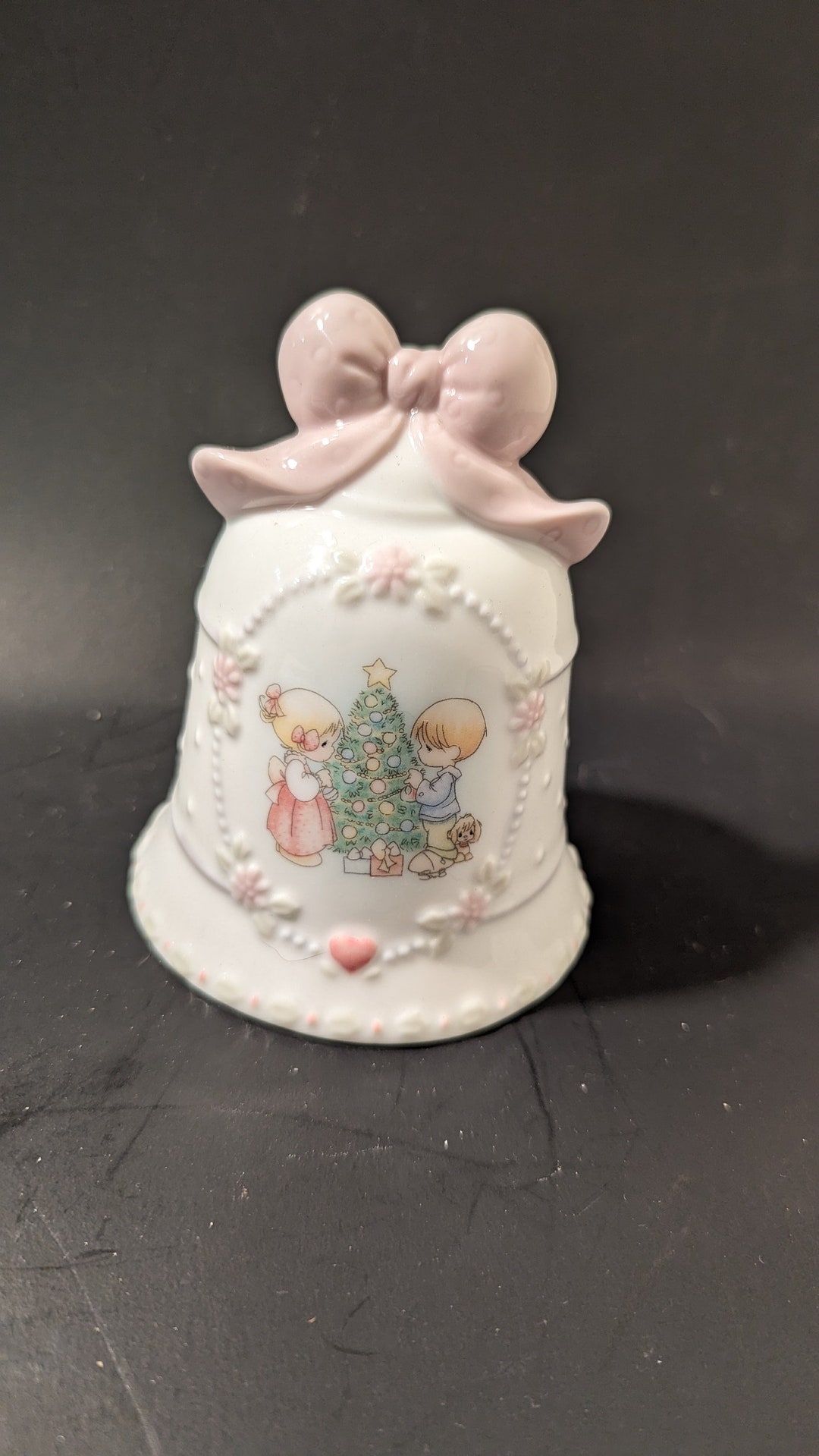 Vintage Enesco Precious Moments Ceramic Christmas Bell - Etsy