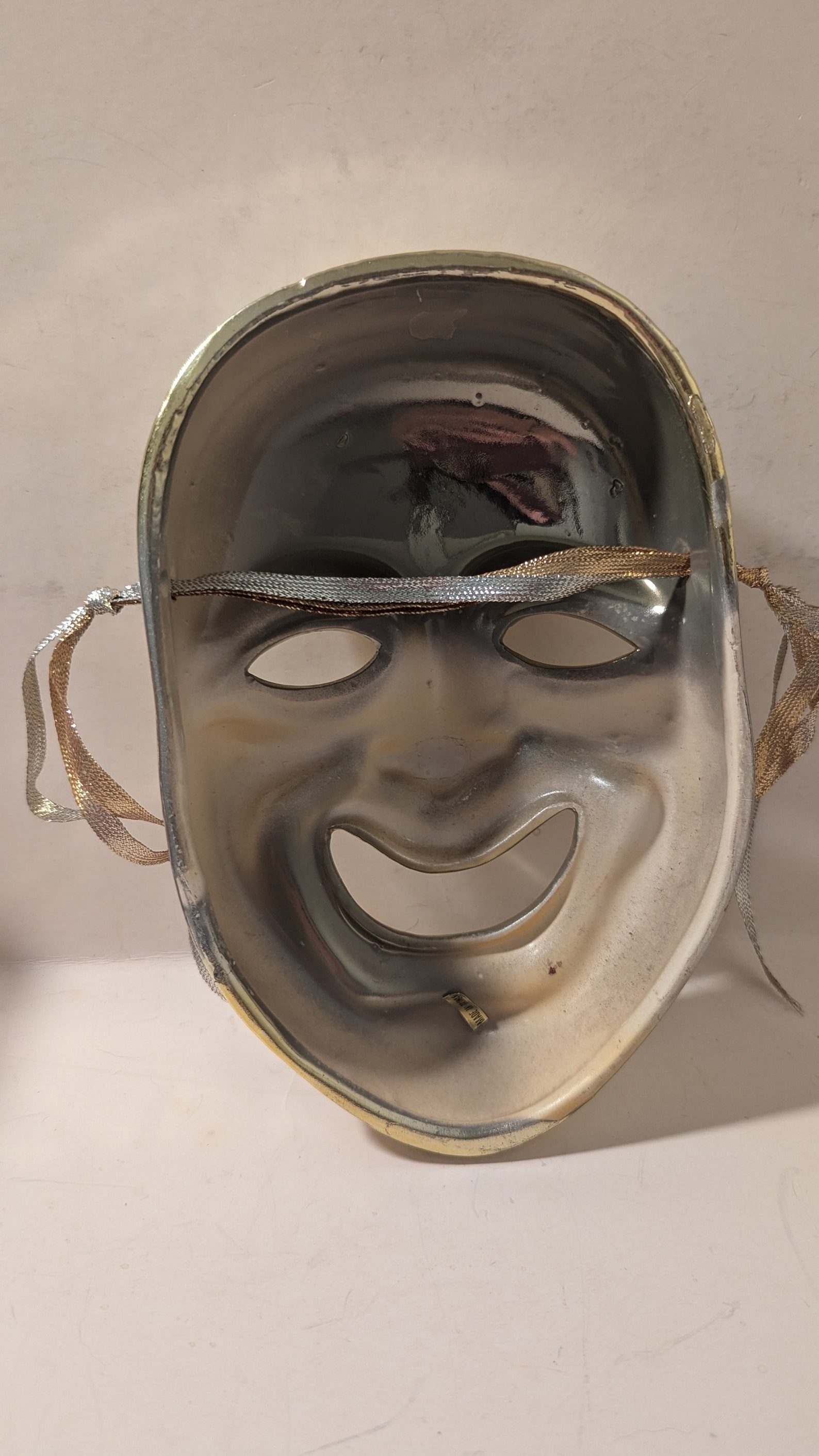 Vintage Brass Painted Ceramic Drama Theater Mask - Etsy