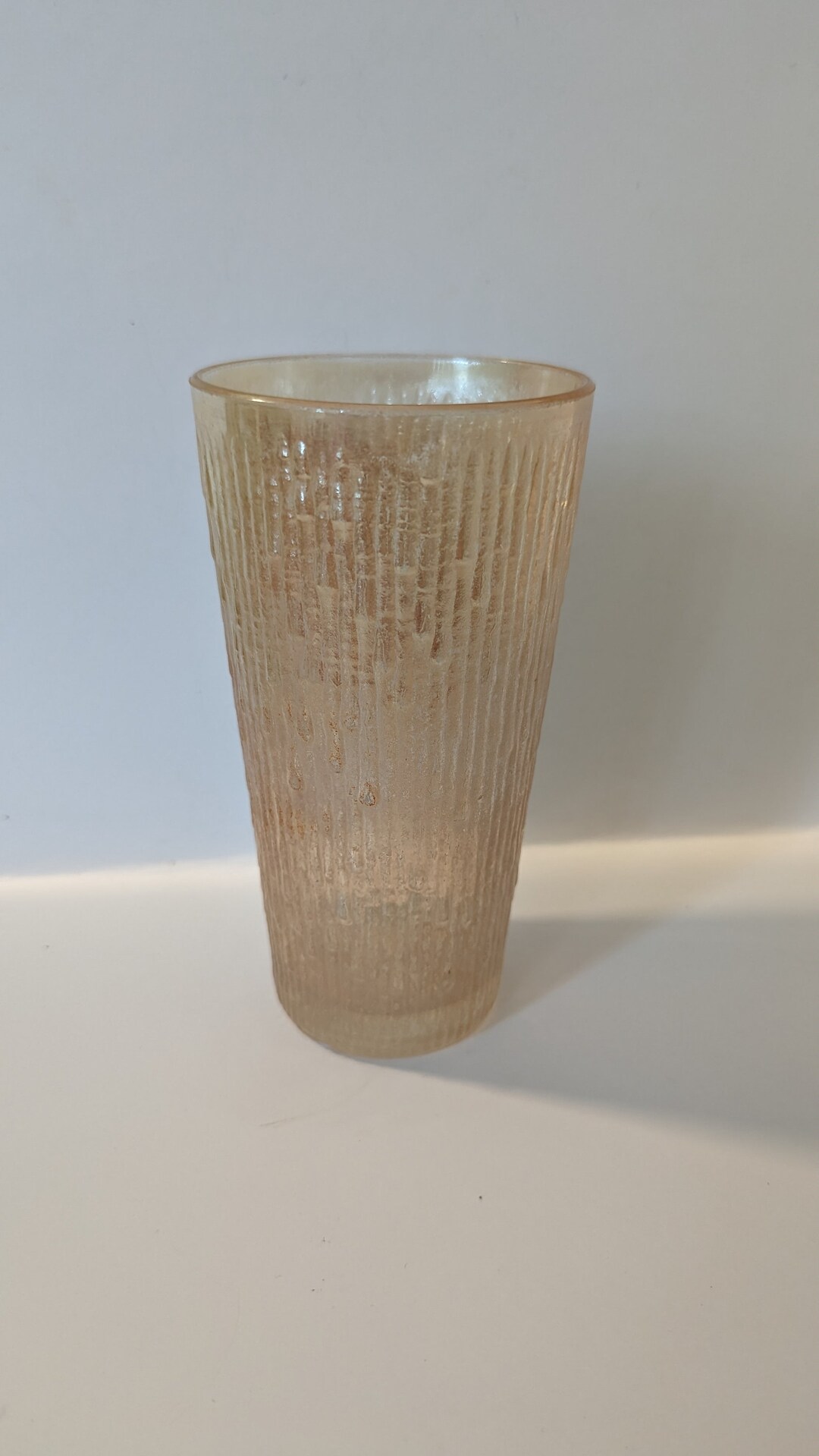 Vintage 20oz Jeannette Marigold Tree Bark Glass Tumbler - Etsy