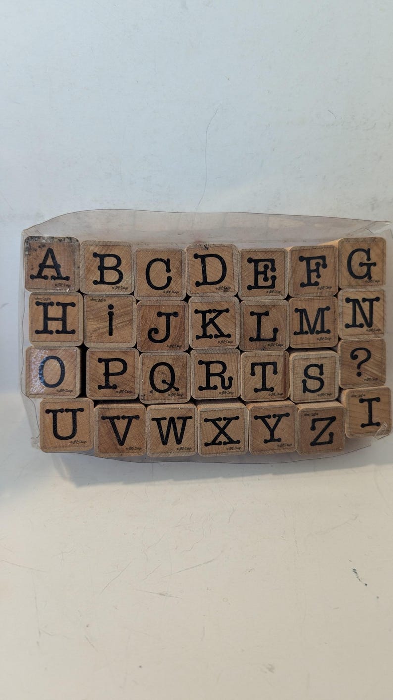 Vintage Set of Rubber Alphabet Stamps - Etsy