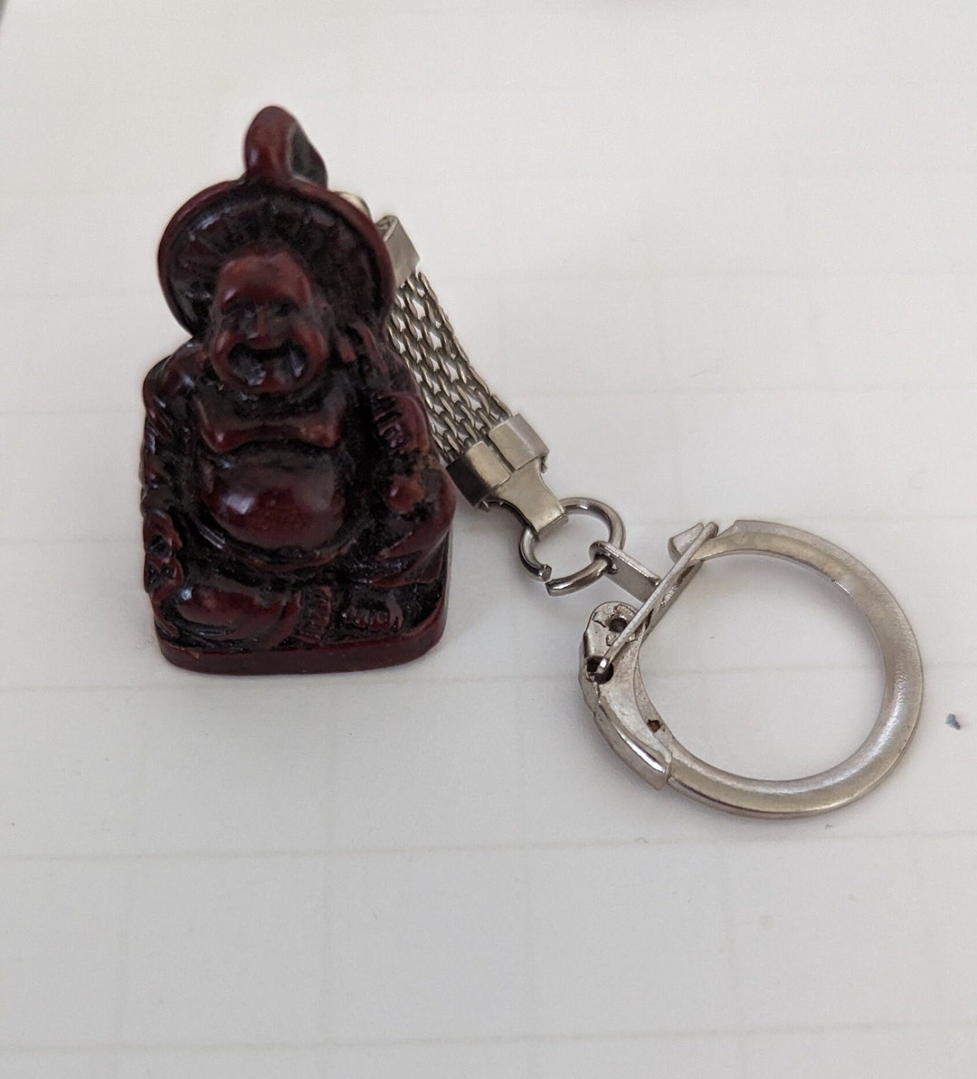 Tiny Red Resin Happy Buddha Keychain - Etsy