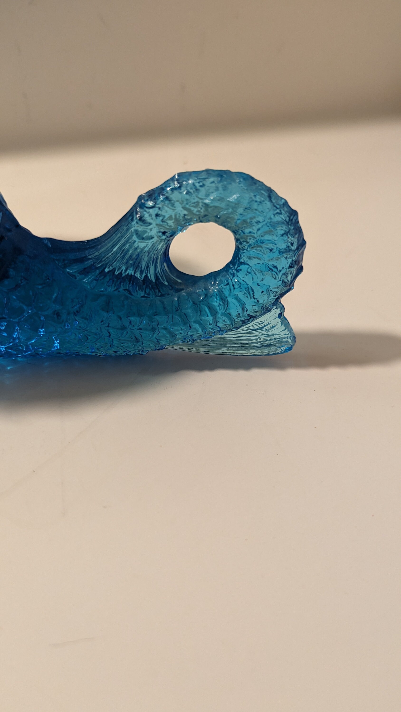 Vintage Blue Kemple Glass Fish - Etsy