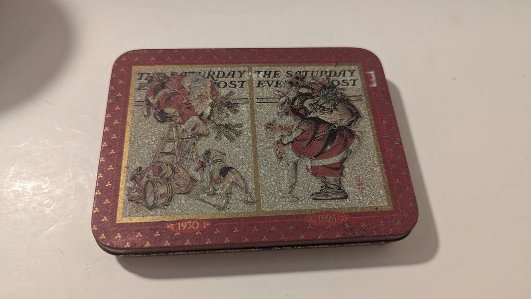 1997 the Saturday Evening Post Santa Claus Playing Cards in Tin - Etsy