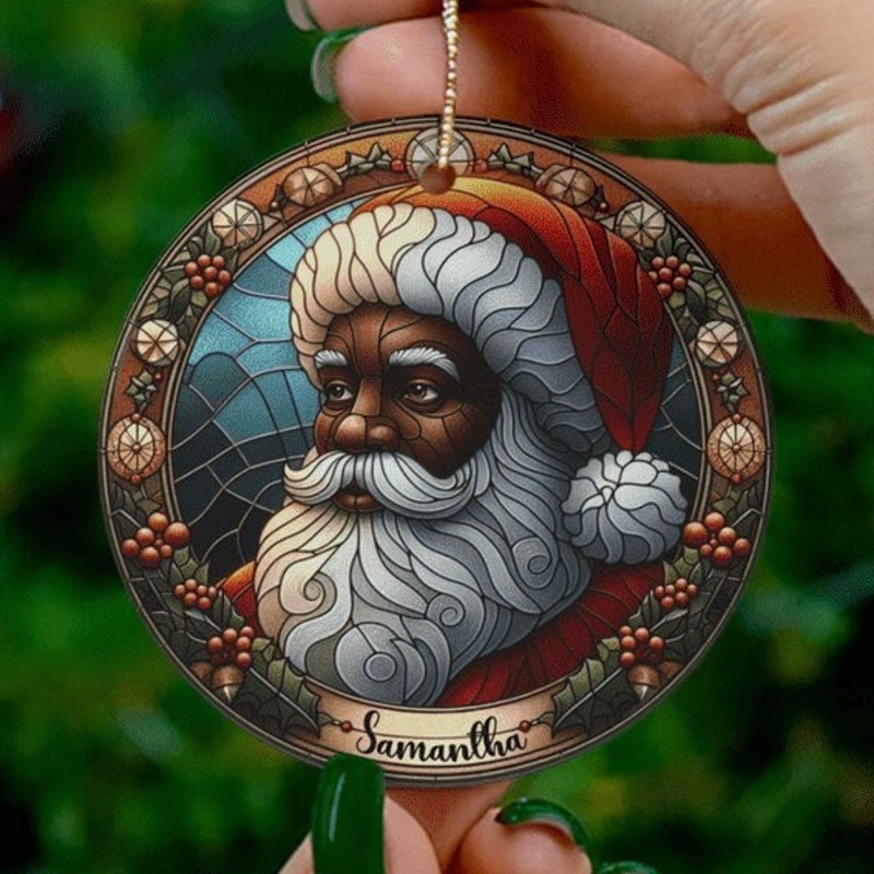 Black Santa Svg - Etsy