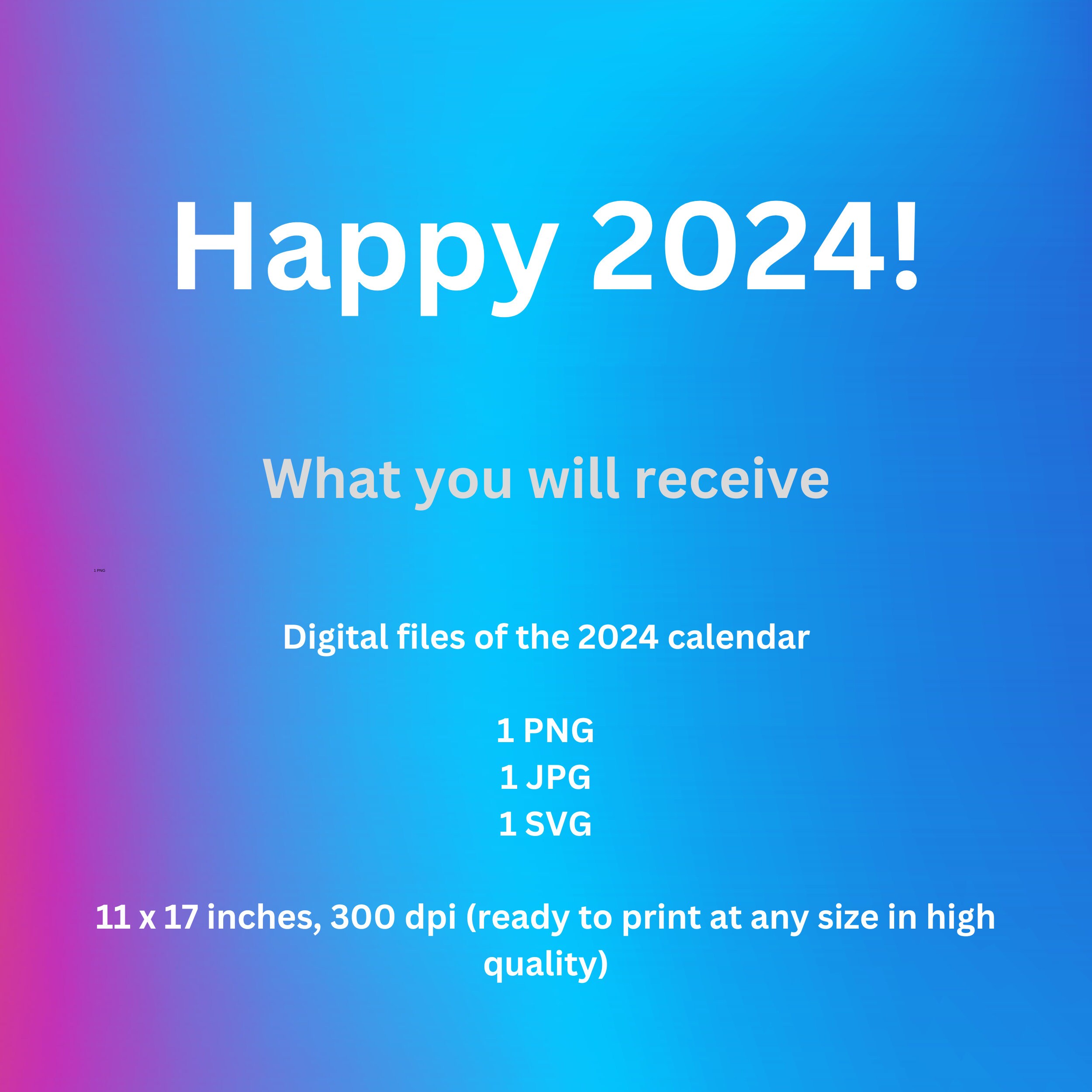 Calendar 2024 Png