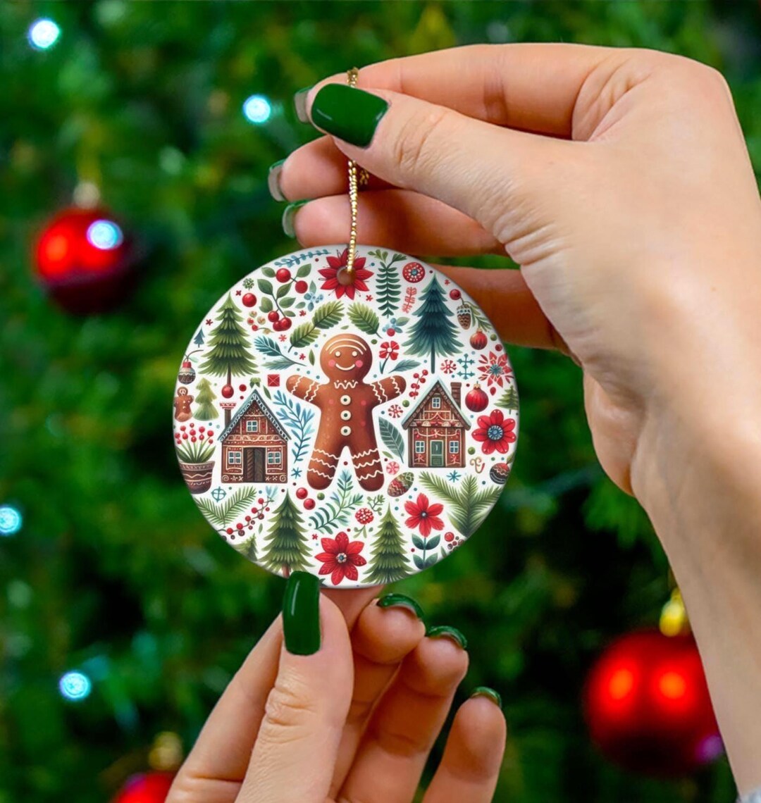 Scandinavian Gingerbread Ornament, Retro Cooking Kitchen Folk Art ...