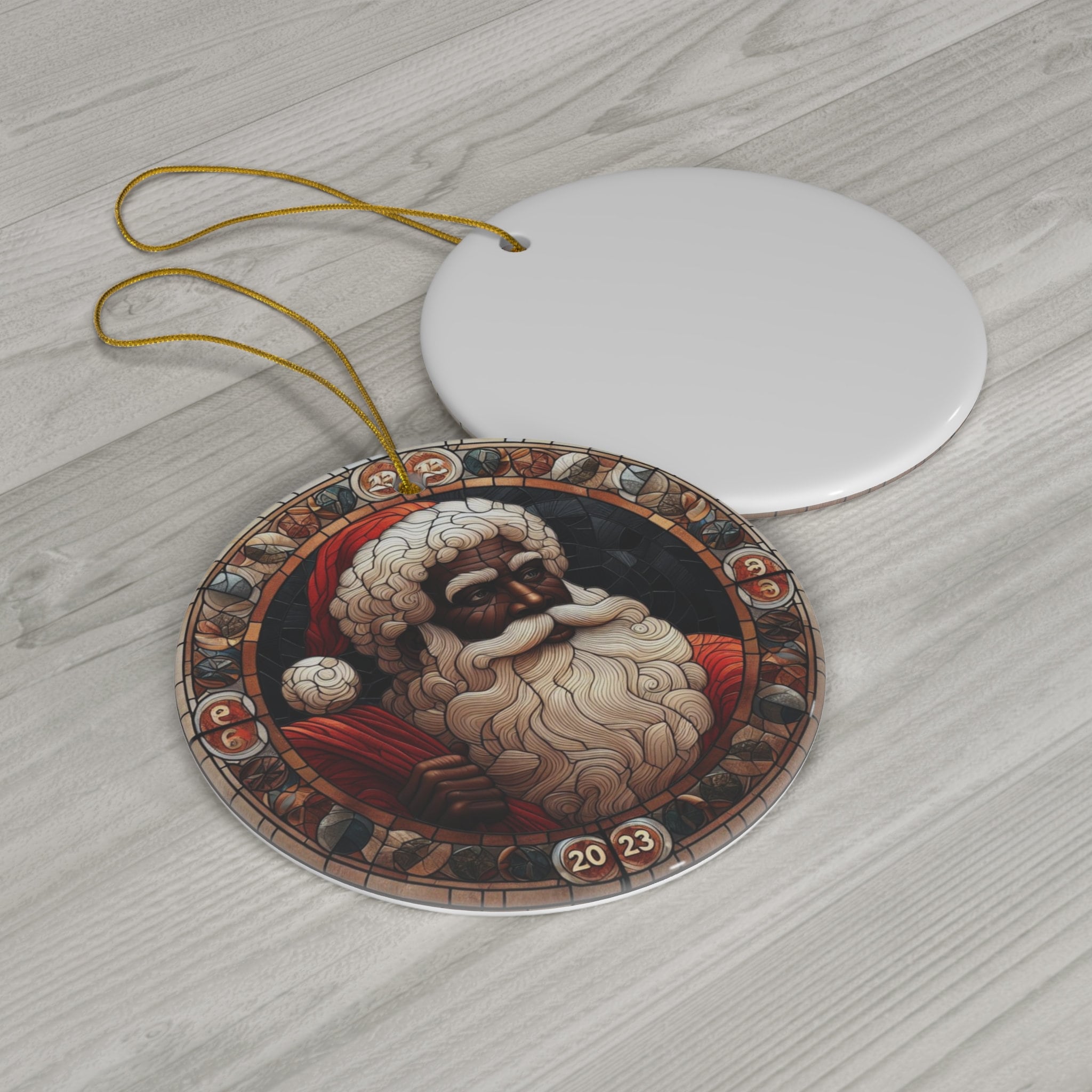 Black Santa Ornament, African American Santa Christmas 2023, Family ...