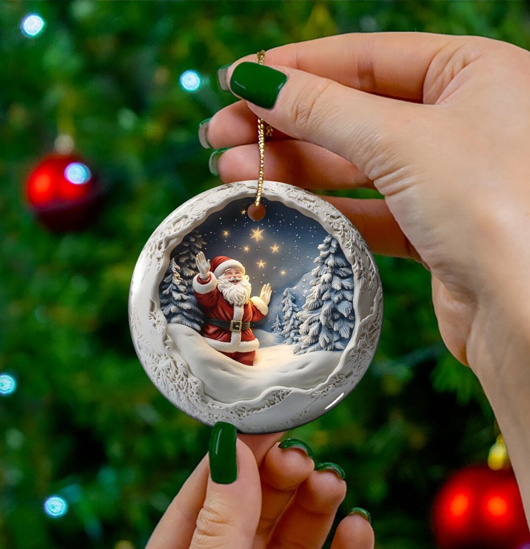 Santa Christmas Tree Ornament, Unique Ornament, Christmas Stocking ...