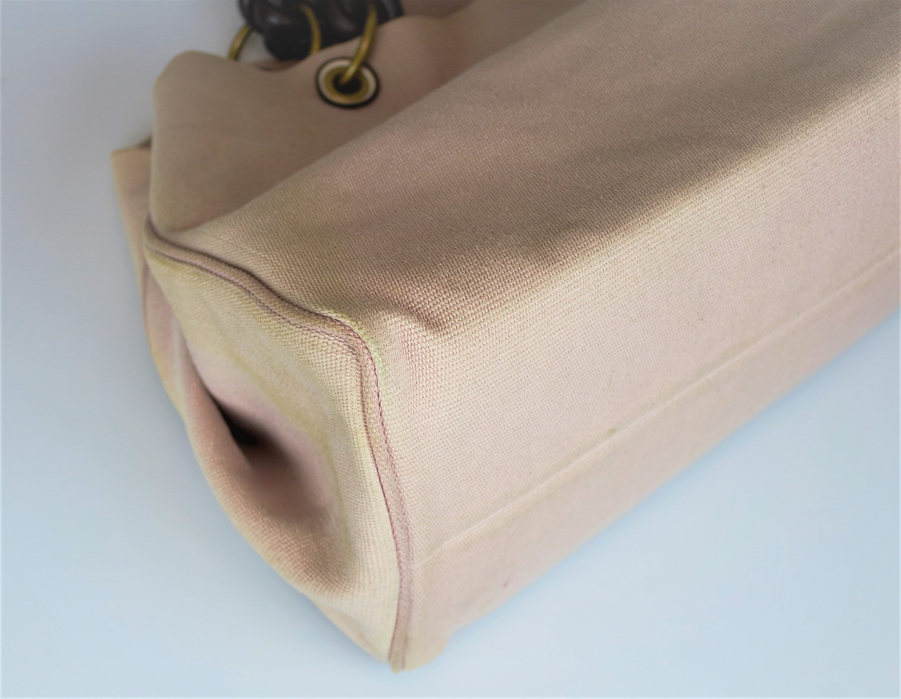 Vintage Bottega Venetta Hobo Bag Shoulder Bag Dusty-pink-beige Canvas ...