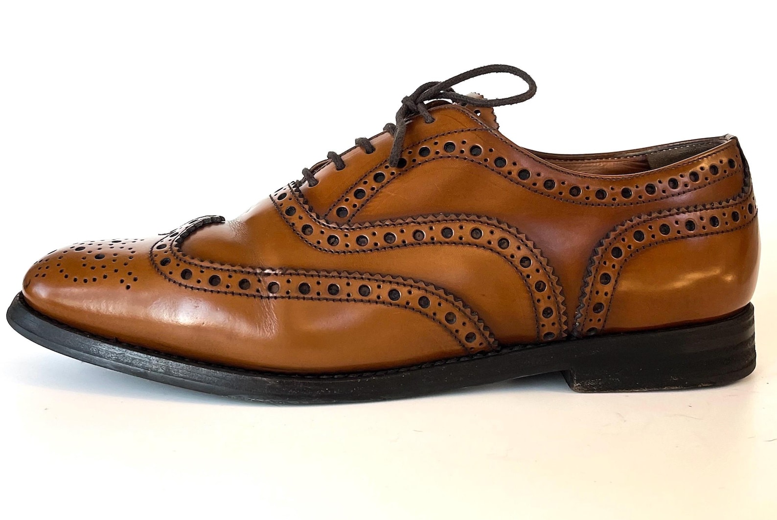 Vintage Church's Shoes Lace up Oxford Shoes Brown Leather Shoes Churchs ...