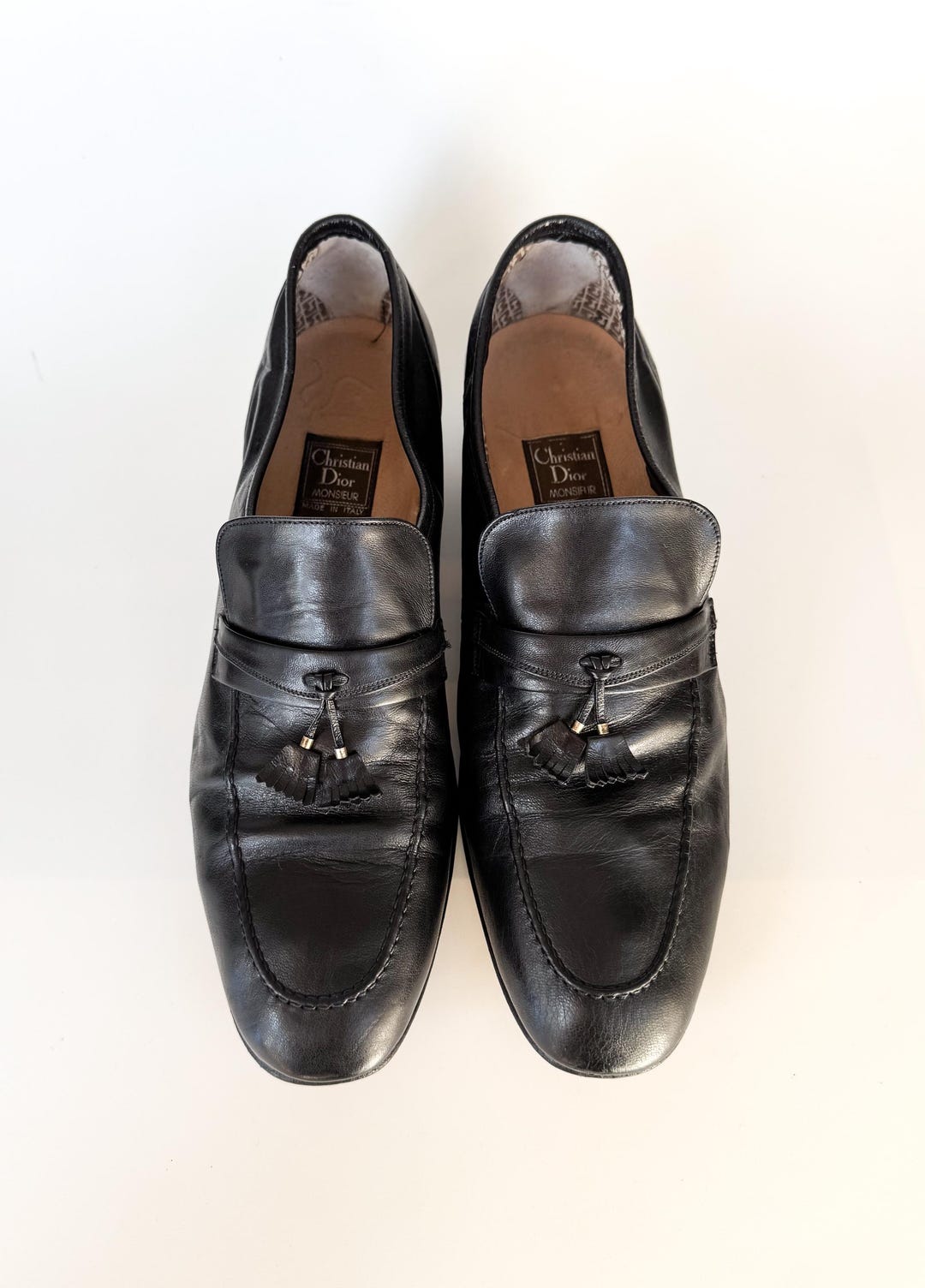 Vintage Christian Dior Men’s Shoes Sz 8 UK 42 Tassels Loafers Black ...