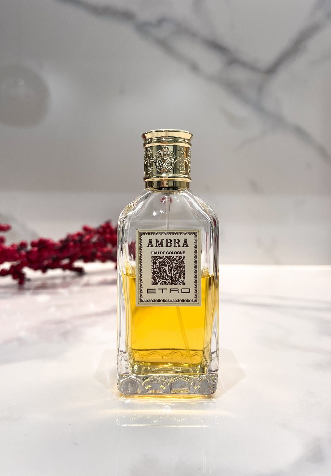 Vintage Etro Ambra Eau De Cologne 100 Ml Bottle 80's Etro Perfume Used ...