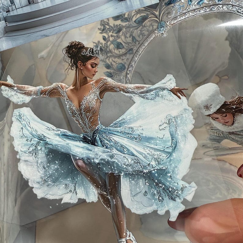 Winter Nutcracker and Gothic Valentine 3D PET Foil Vintage Girl ...