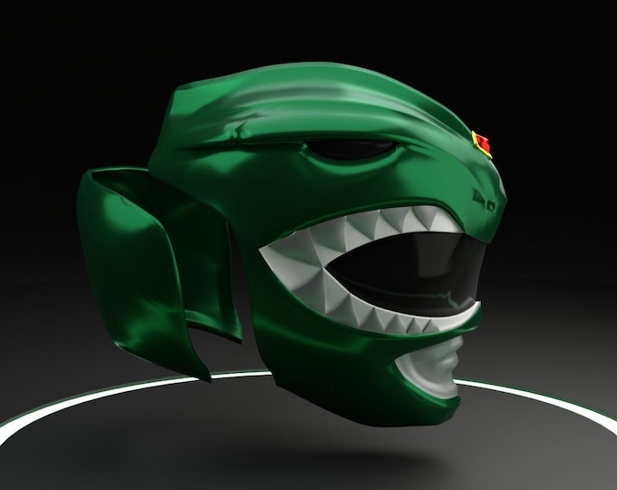 MMPR Green Ranger Helmet 3D STL File. not Actual Helmet. Read ...