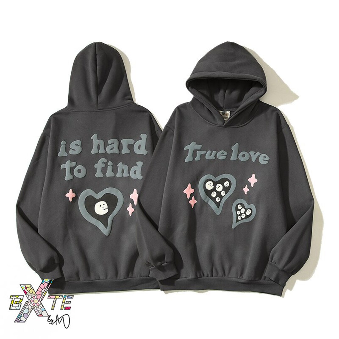 Y2K Puff Print Hoodie True Love is Hard to Find Urban - Etsy