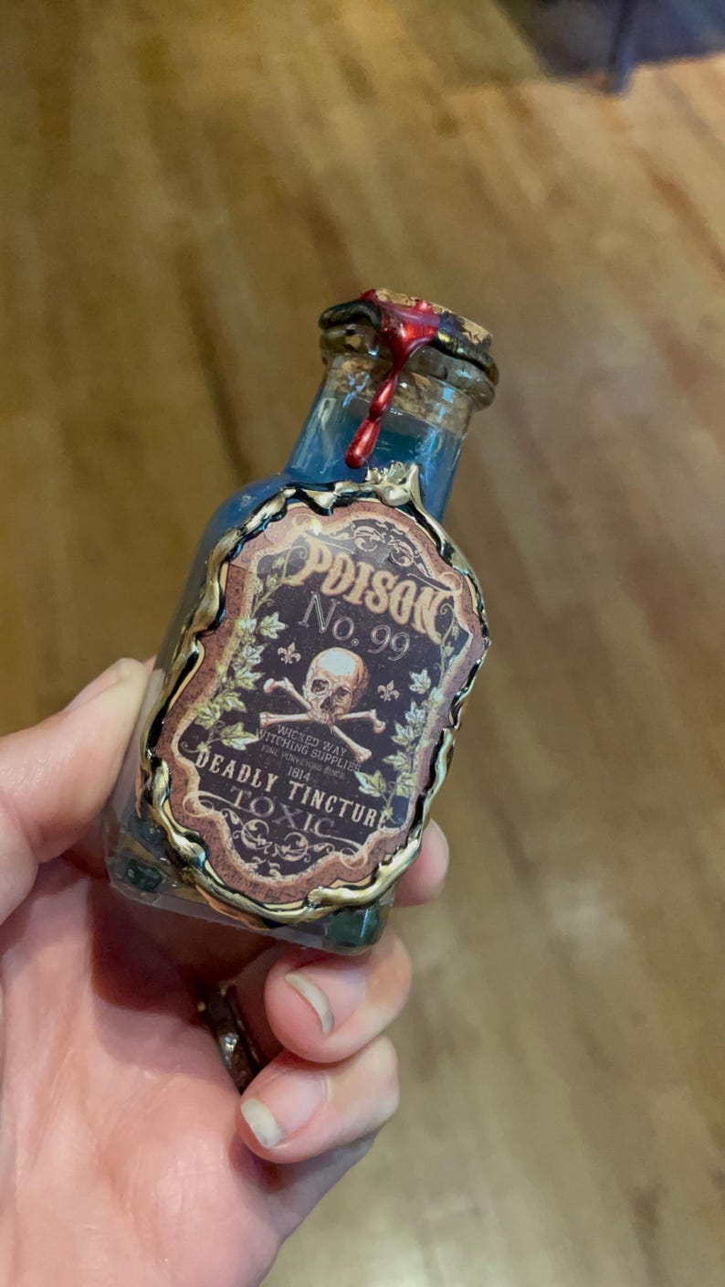 Miniature Swirling Potion Bottles Decoration Halloween - Etsy