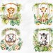 Watercolor Baby Animals on Swings Clipart, 27 PNG Safari Animals ...