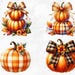 Watercolor Halloween Pumpkins Collection Clipart, 18 PNG Halloween ...