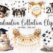Watercolor Graduation Collection Clipart, 18 PNG Grad Floral Clipart ...