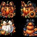 Watercolor Halloween Pumpkins Collection Clipart, 18 PNG Halloween ...