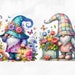 Watercolor Garden Gnomes Collection Clipart, 11 PNG Spring Garden ...