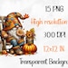 Watercolor Hello Fall Gnomes Collection Clipart, 15 PNG Autumn Clipart ...