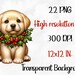 Watercolor Christmas Puppy Collection Clipart, 22 PNG Cute Puppy ...