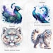 Birth Month Spirit Animal Clipart Bundle PNG | 24 PNG Zodiac Animal ...