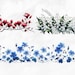 Watercolor Flower Border Collection Clipart, 17 PNG Floral Clipart ...