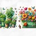 Watercolor Spring Garden Collection Clipart, 11 PNG Spring Floral ...