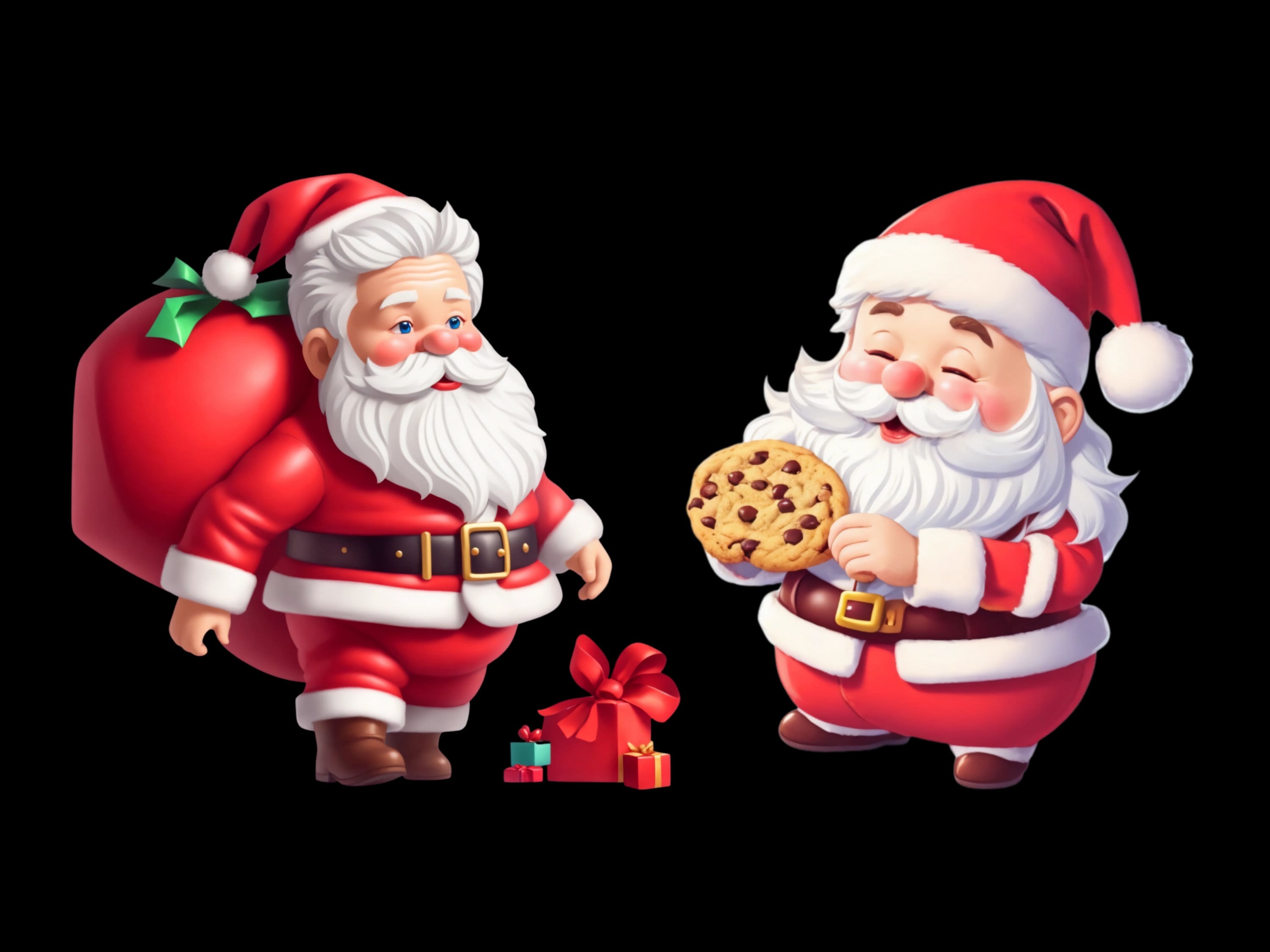 Santa Claus Clipart 10 PNG Cute Santa Claus Clipart Holiday - Etsy