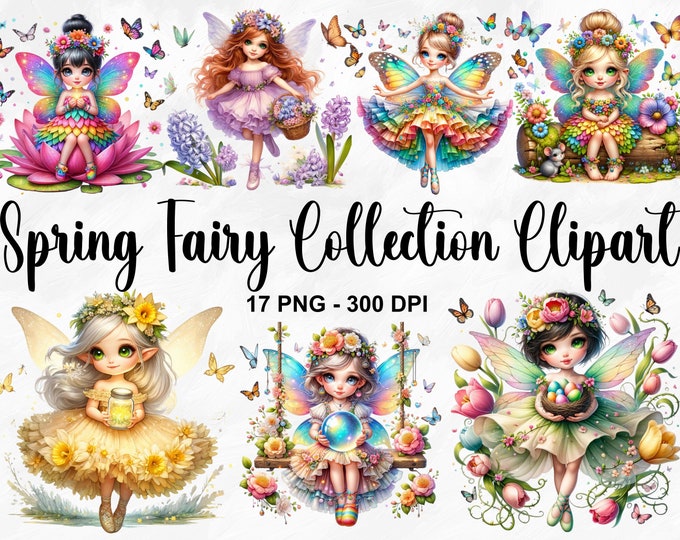 29 Spring Fairy Clipart Bundle Png, Spring Fairy Png, Fairy Graphics ...