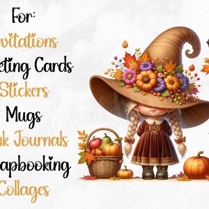 Watercolor Autumn Gnomes Collection Clipart, 20 PNG Pumpkin Gnomes ...