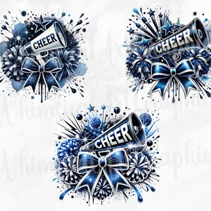 Cheer PNG Bundle Collection, 17 PNG Sports Clipart, Airbrushed Cheer ...