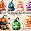 Watercolor Pastel Goth Collection Clipart, 16 PNG Halloween Clipart ...