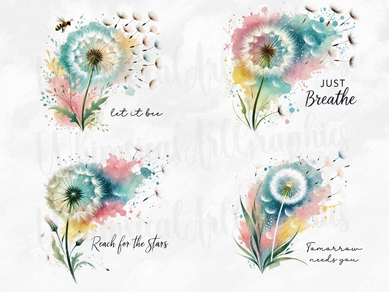 Just Breathe Dandelion PNG, Inspirational Dandelion PNG, Mommy Quote ...
