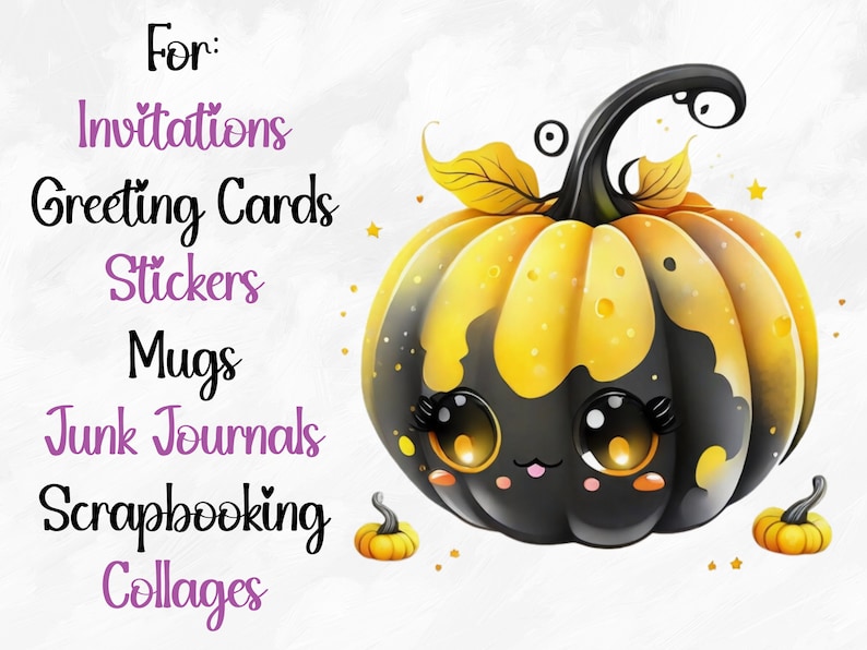 Watercolor Halloween Pumpkin Patch Cuties Clipart 28 PNG - Etsy