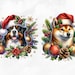 Watercolor Christmas Puppies Collection Clipart, 13 PNG Christmas ...