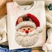 Faux Crochet Santa PNG, Cozy Yarn Texture Christmas Design, Retro ...