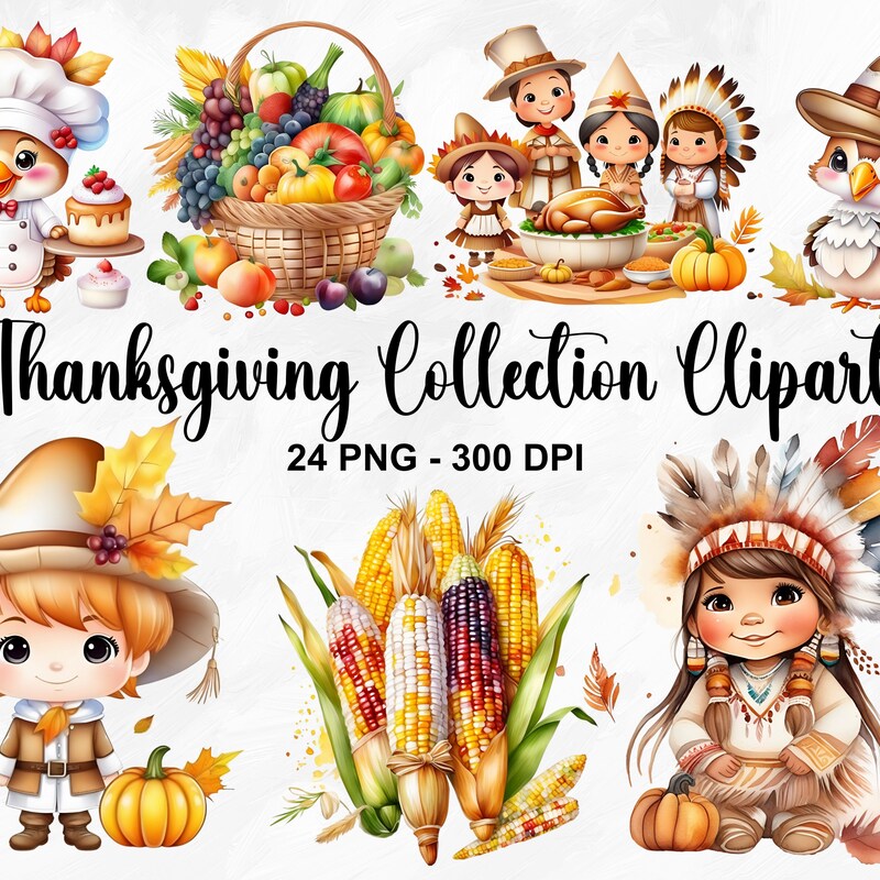 Thanksgiving Food Clipart - Etsy