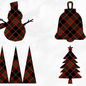 Christmas Red Plaid Collection Clipart, 24 PNG Christmas Red Plaid ...