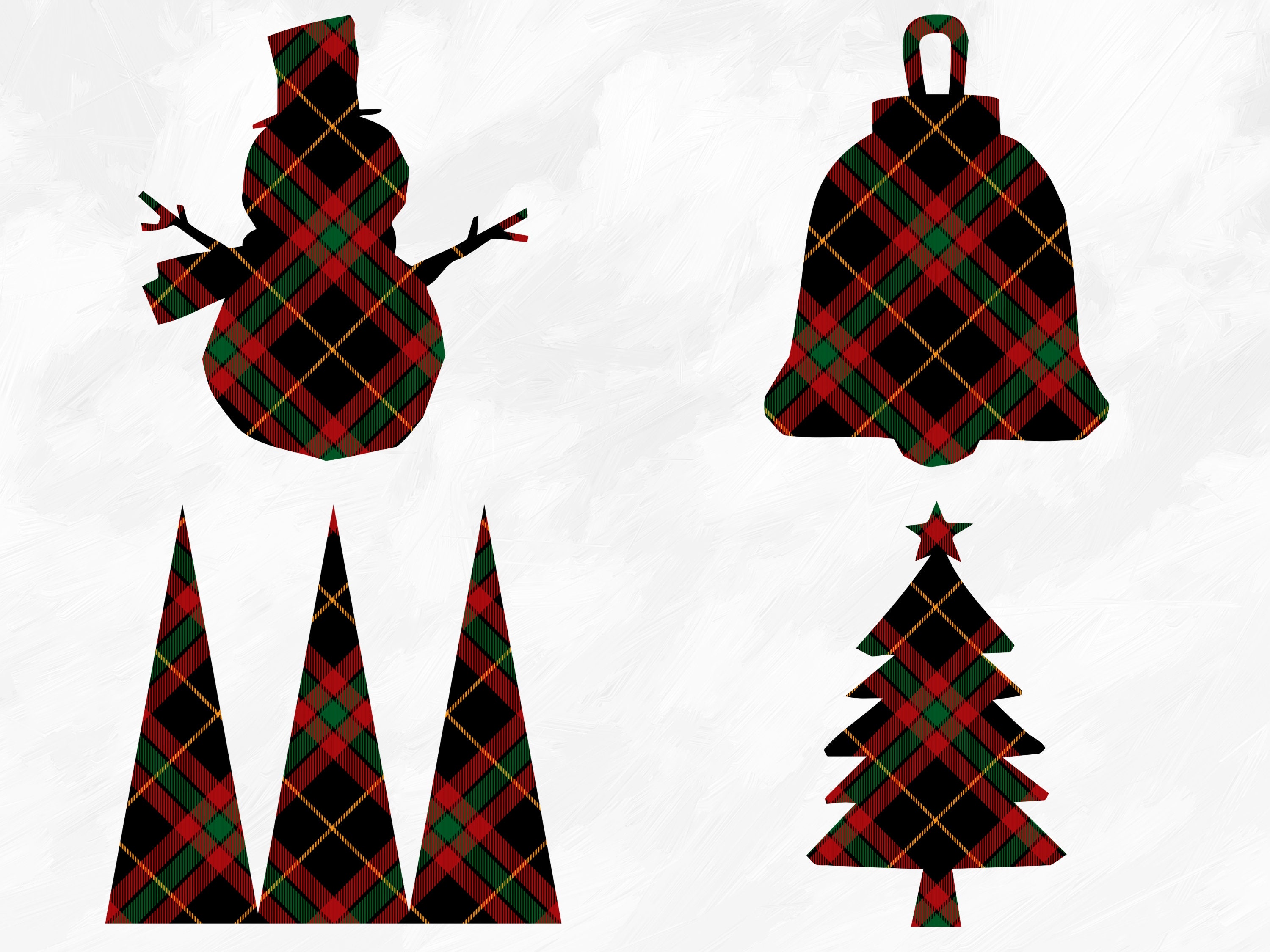 Christmas Red Plaid Collection Clipart, 24 PNG Christmas Red Plaid ...