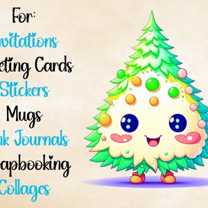 Watercolor Christmas Cuties Collection Clipart, 13 PNG Christmas ...