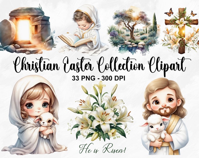 Cute Jesus Clipart, Christian Easter Png, Watercolor Jesus, Kids ...